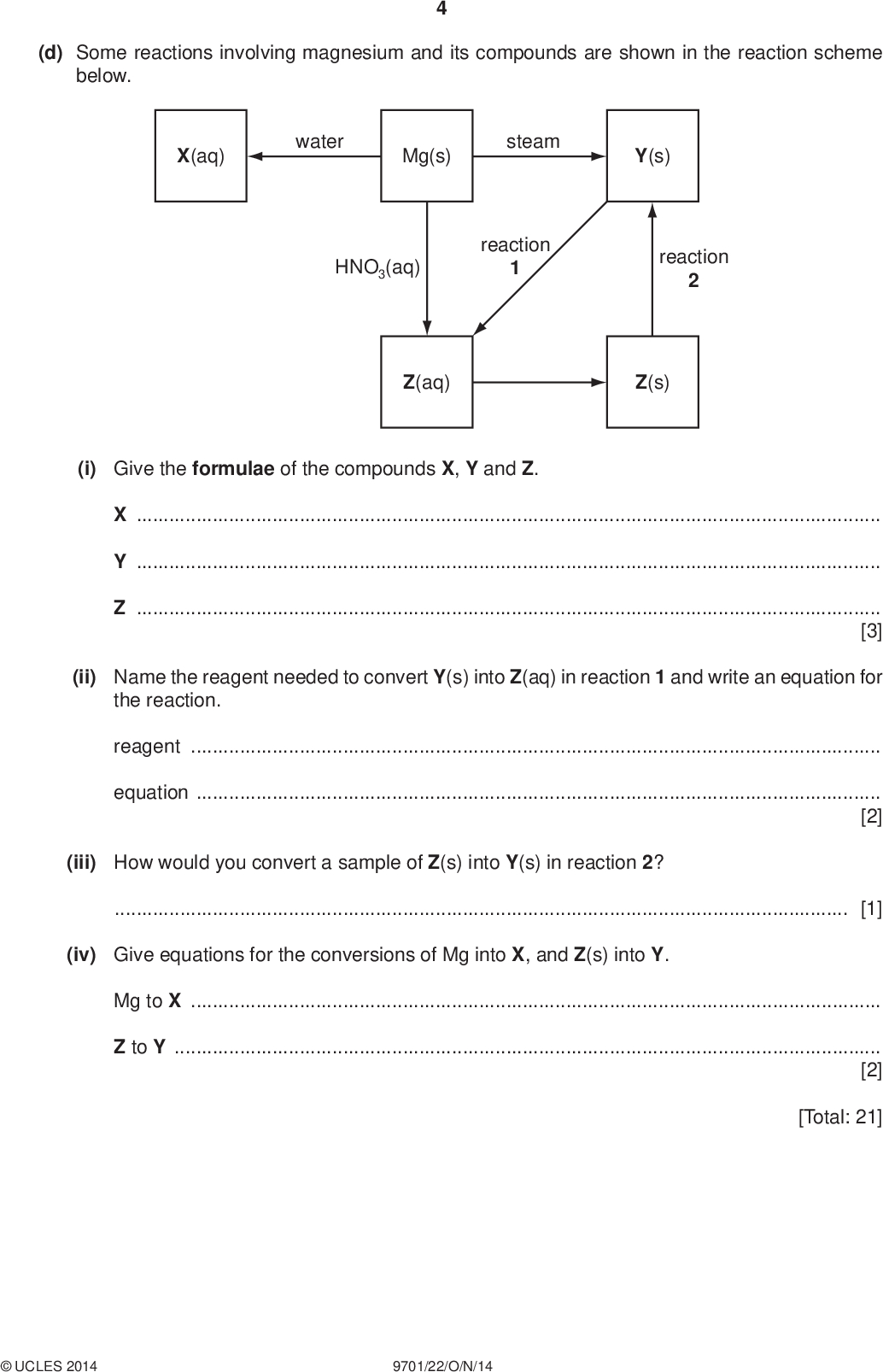 CIE Nov 2014 v2 Paper 2 Q1 (with explained solutions)