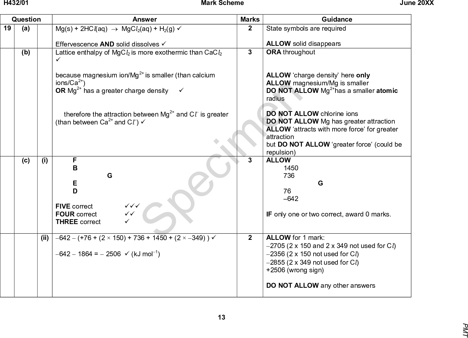 OCR A Specimen Paper 1 Q19 (with explained solutions)