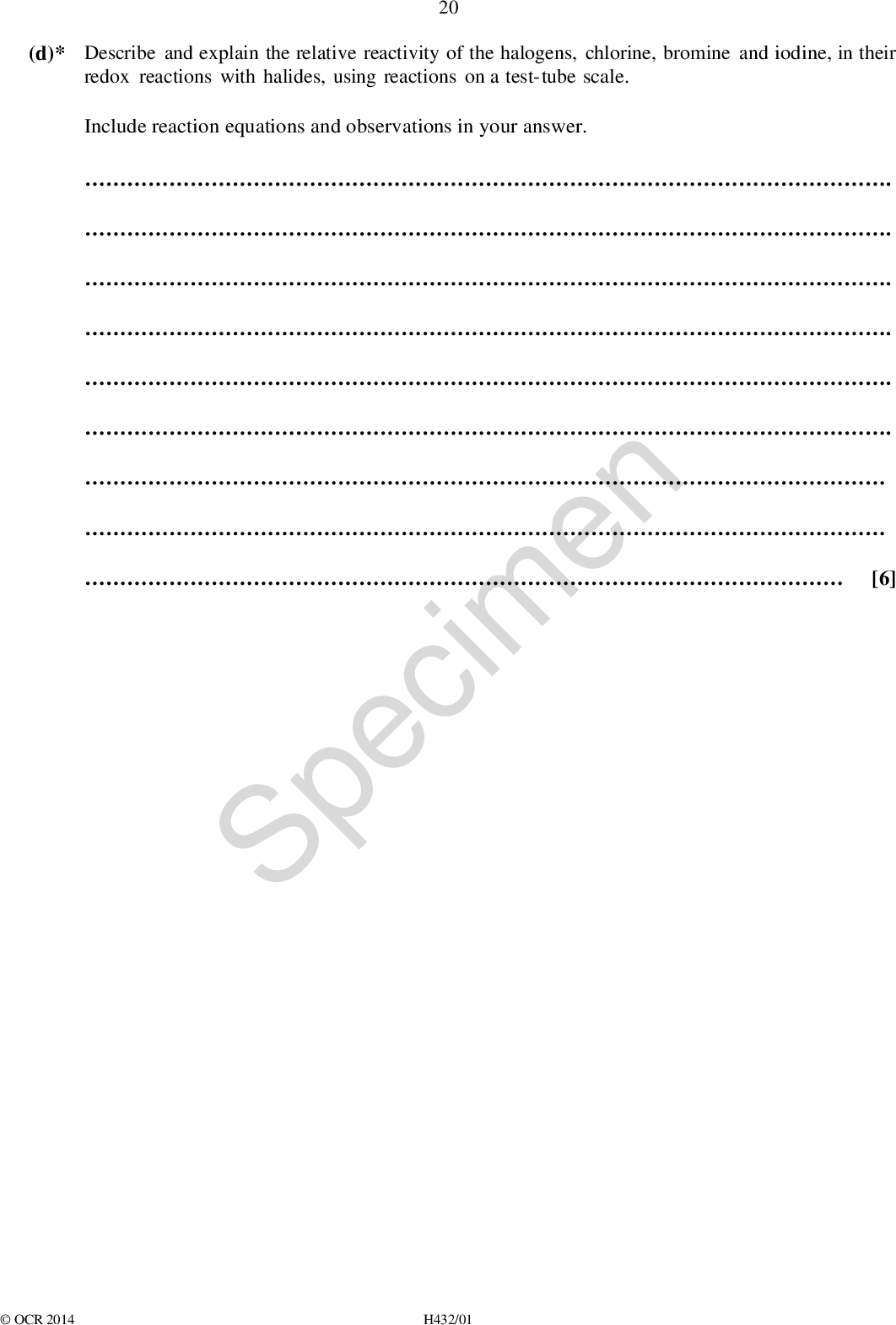 OCR A Specimen Paper 1 Q19 (with explained solutions)